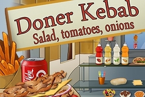 Spiel Doner Kebab: Salad, Tomatoes, Onions auf Spiele 123