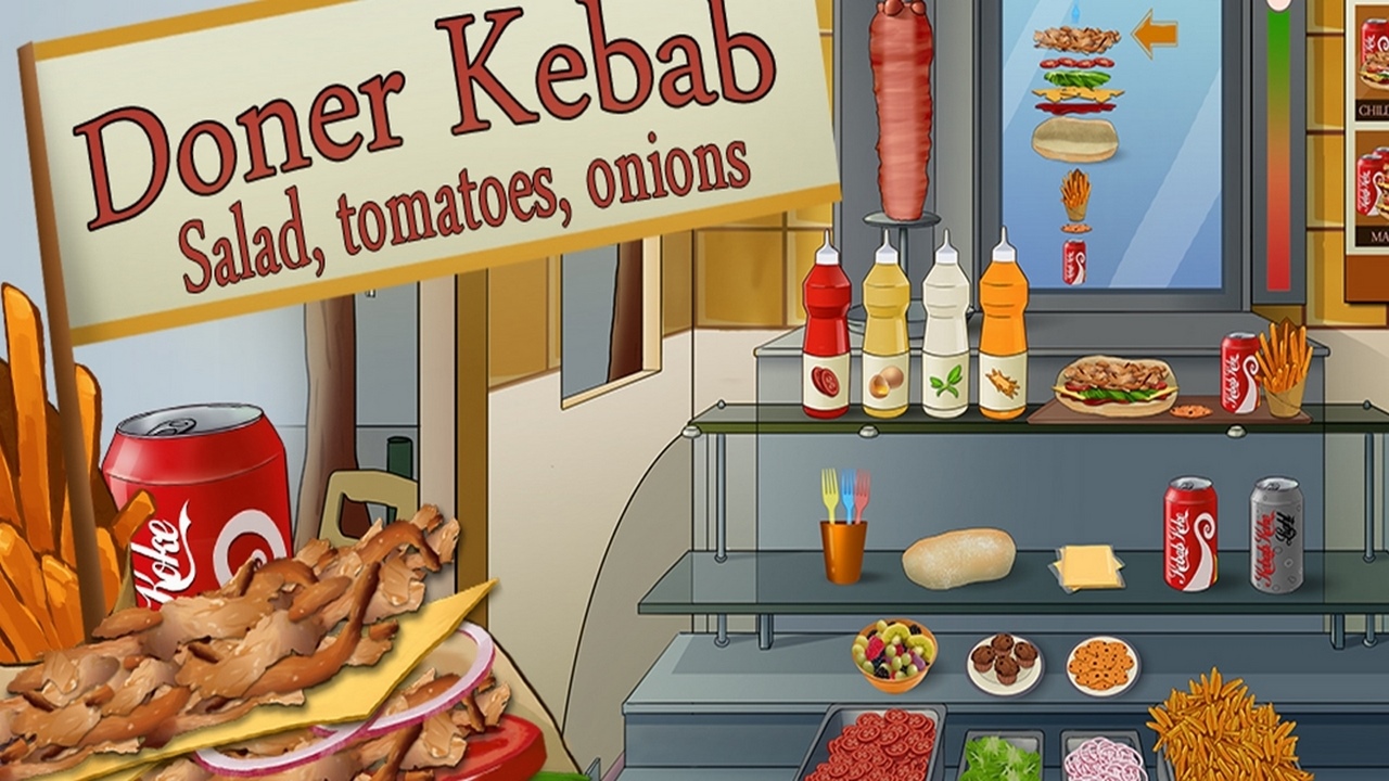 Spiel Doner Kebab: Salad, Tomatoes, Onions auf Spiele 123